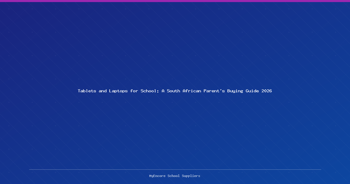 School Tablets & Laptops South Africa 2026 | Buying Guide